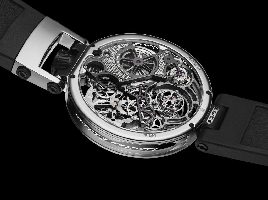 Nuevo Reloj de Bovet el Tourbillon Ottantasei - Debajo del Reloj