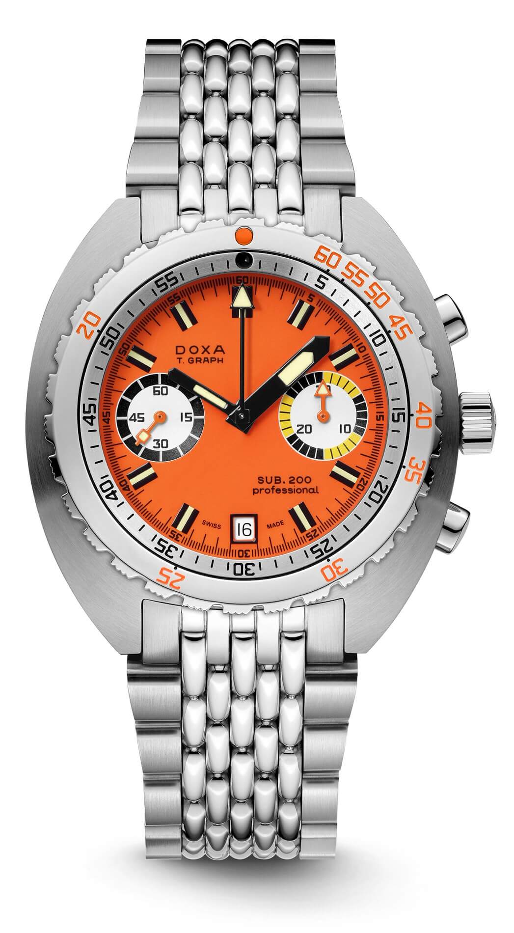 DOXA SUB 200 T.GRAPH en acero y Edición Limitada - Debajo del Reloj