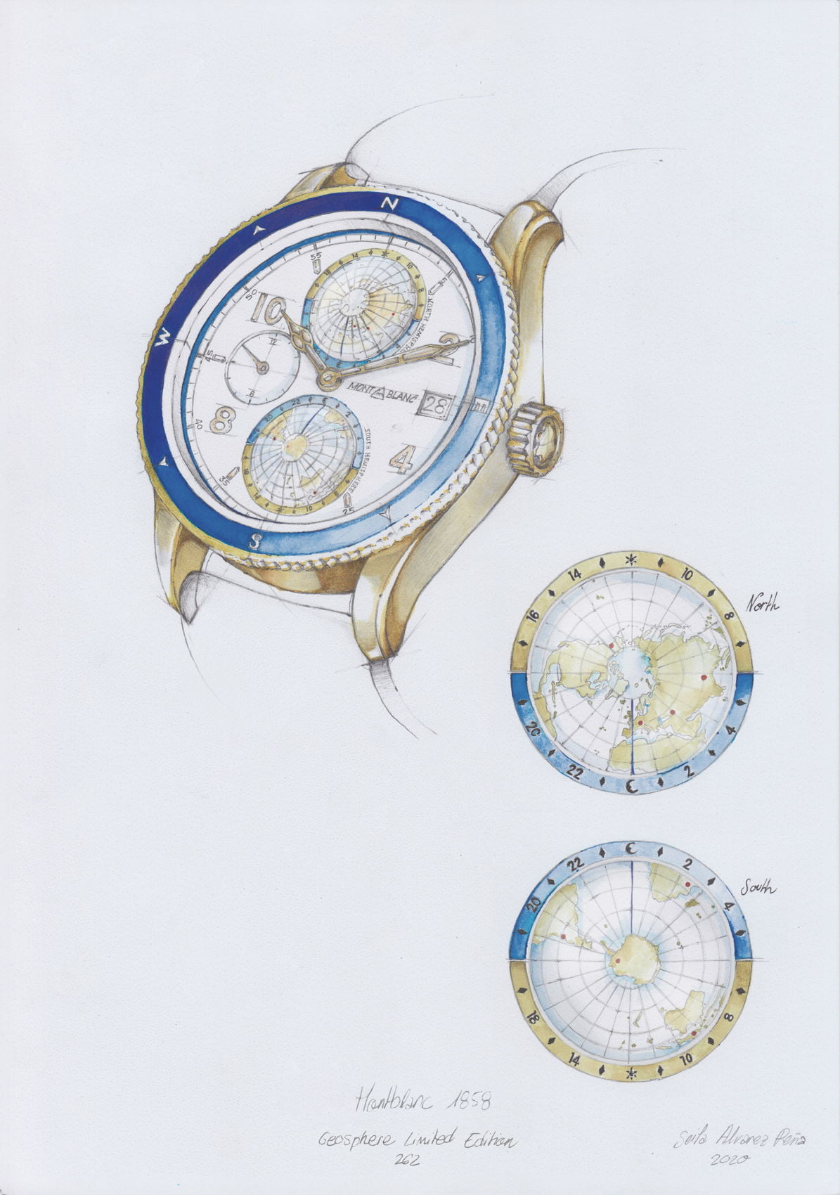 1858 Geosphere Messner Limited Edition de Montblanc - Debajo del Reloj