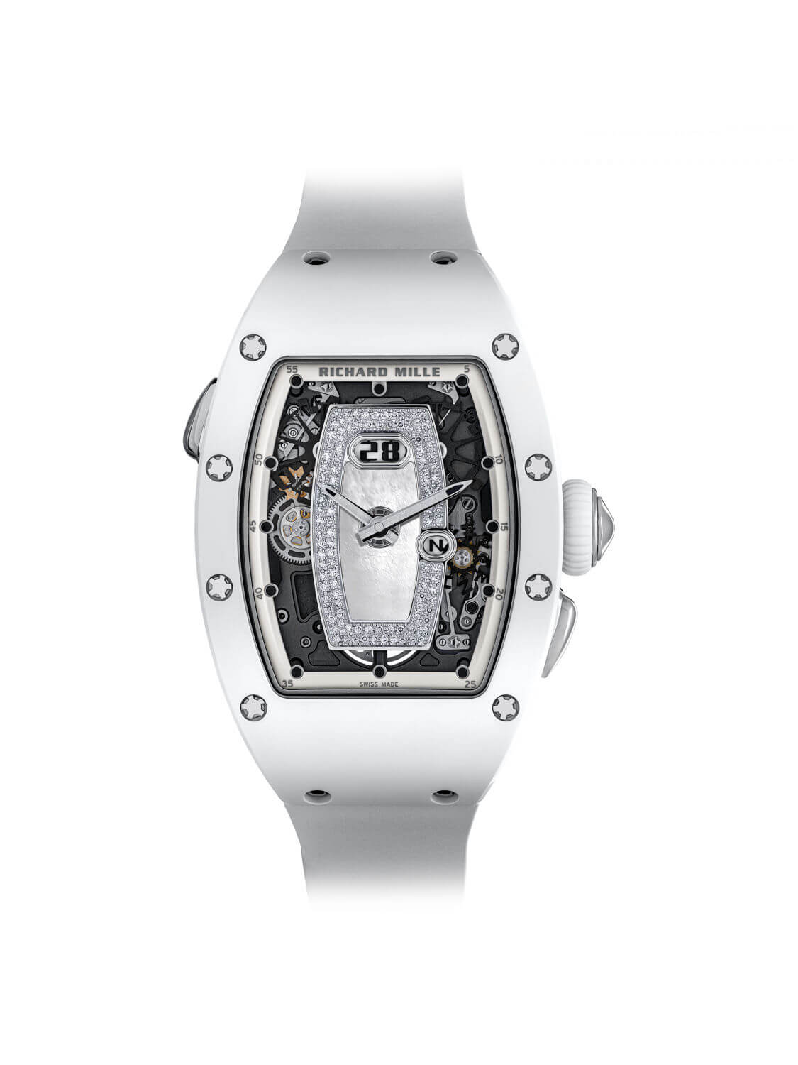 Richard Mille RM 037 en Cerámica Blanca - Debajo del Reloj